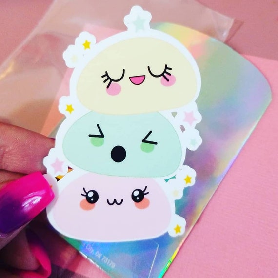Cute Kawaii Mochi Stack Sticker by JP Journals | Catch My Party