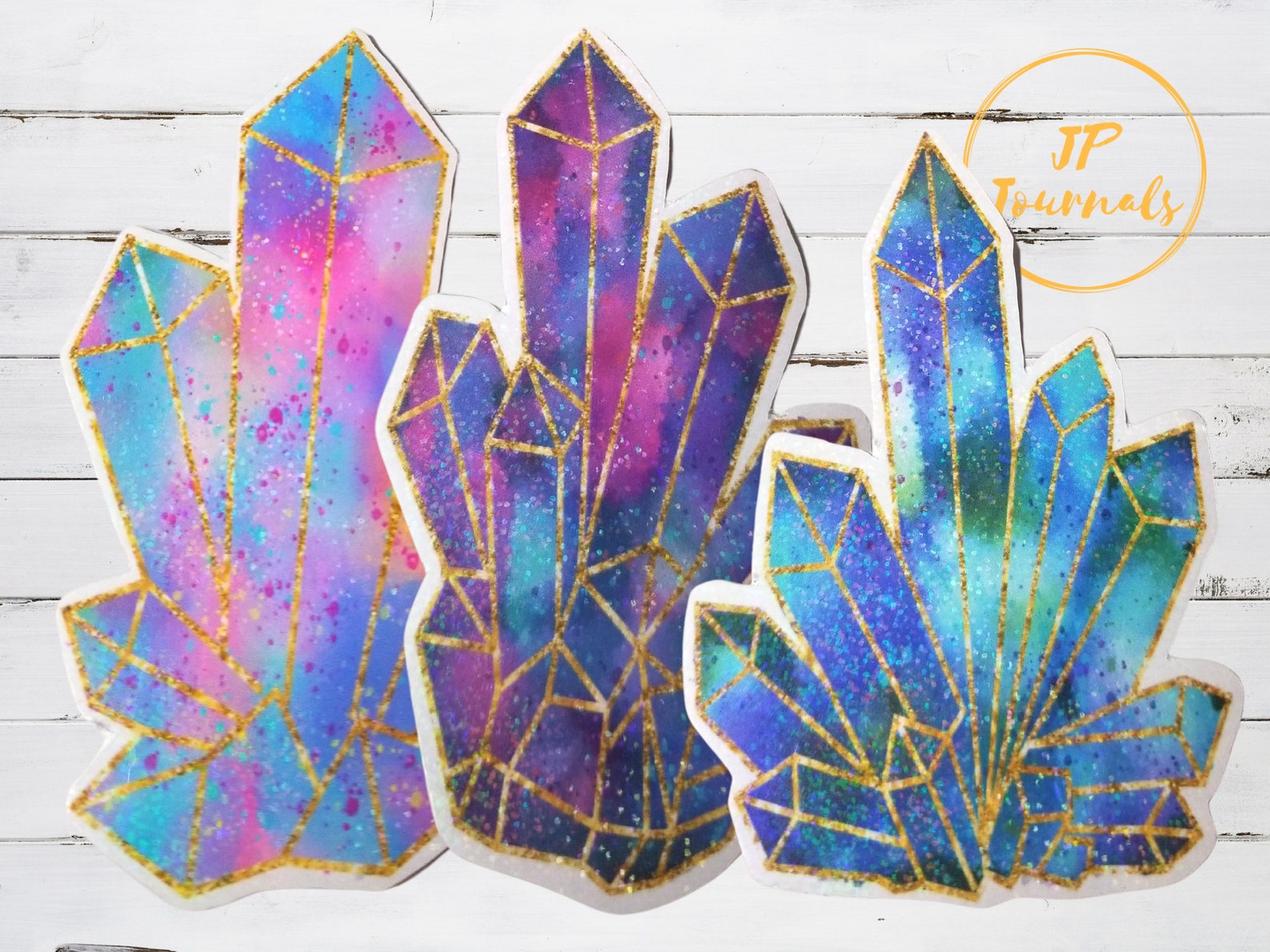 Sparkling Crystals Sticker Set Crystal Stickers Gemstones - Etsy
