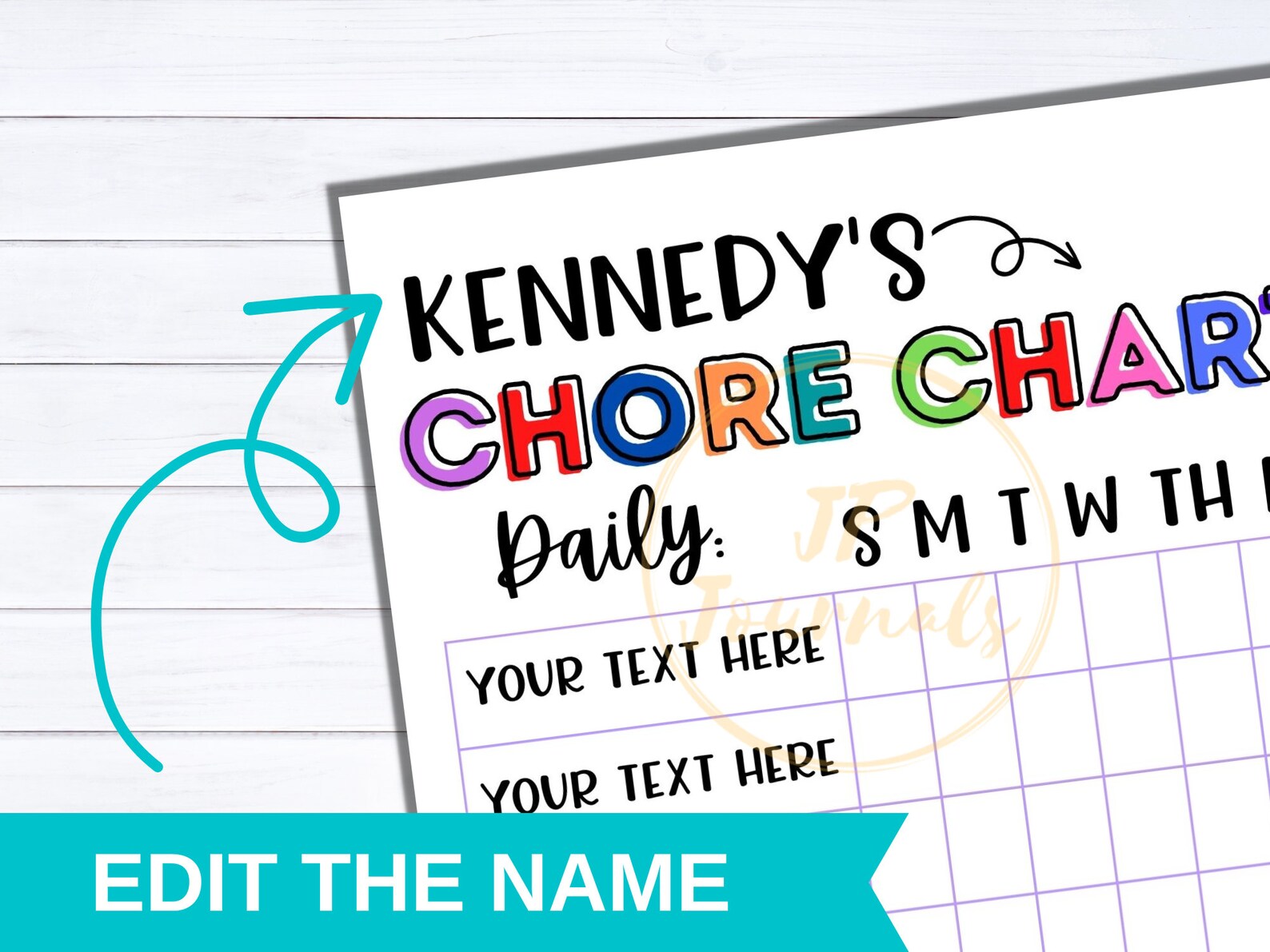 Chore Chart Template Editable and Printable Daily and Weekly - Etsy