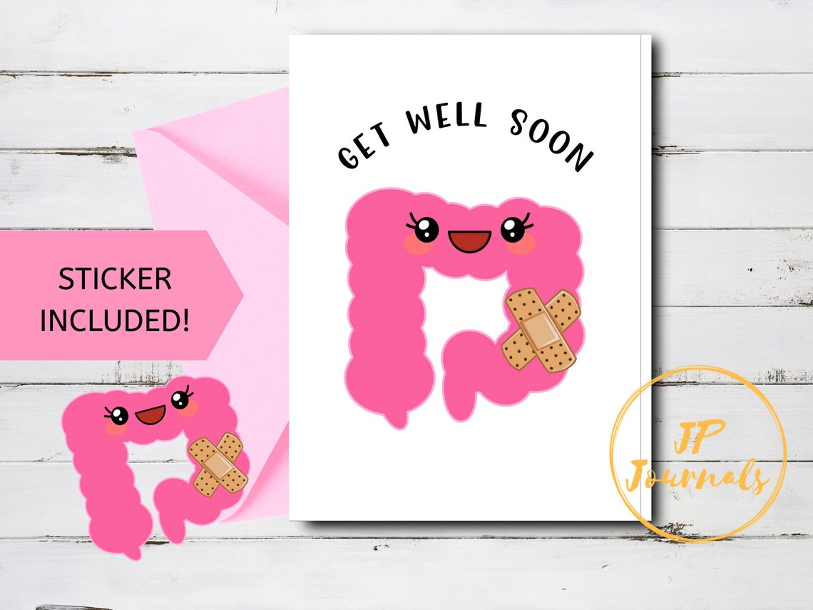 Get Well Soon Colon Disease Surgery Colitis Colectomy Card | Etsy