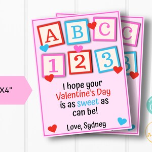 Preschool Daycare Printable Valentines Day Card Edit Online Print at ...