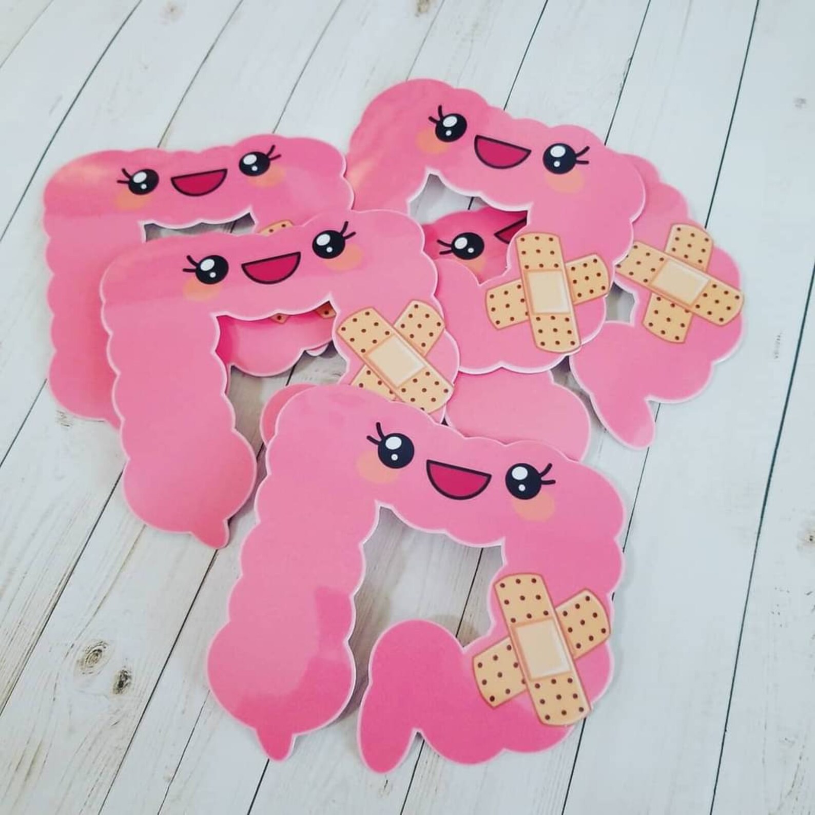 Cute Colon With Band-aid Sticker Colitis Crohns Colectomy - Etsy