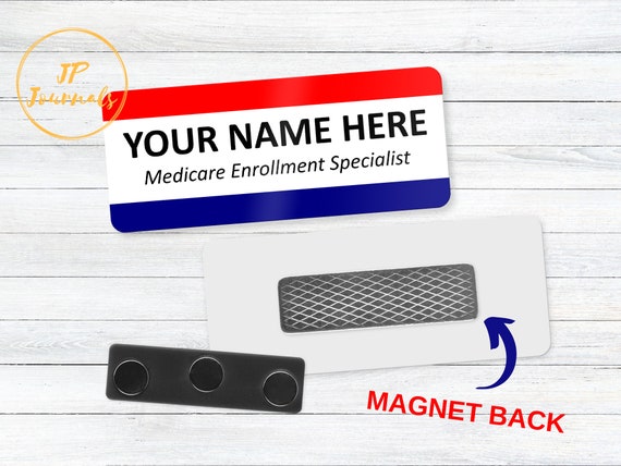 Medicare Insurance Agent Name Badge, Medicare Promotion Marketing Badge ...