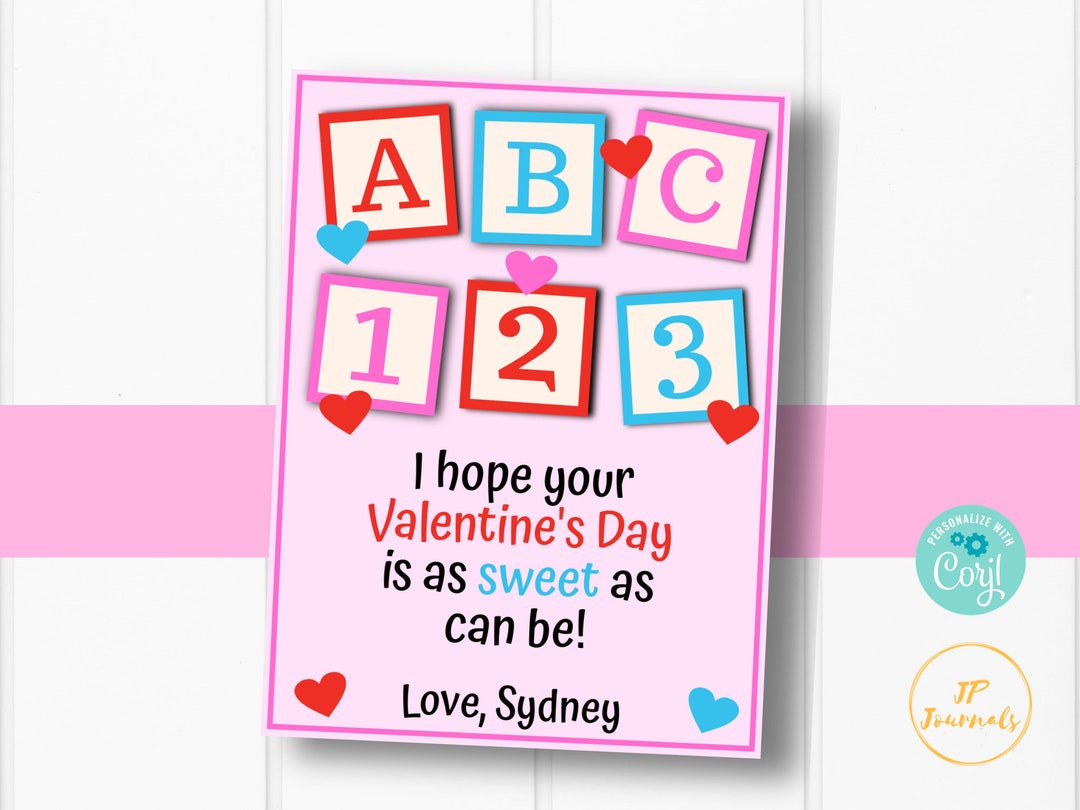 Preschool Daycare Printable Valentines Day Card Edit Online Print at ...
