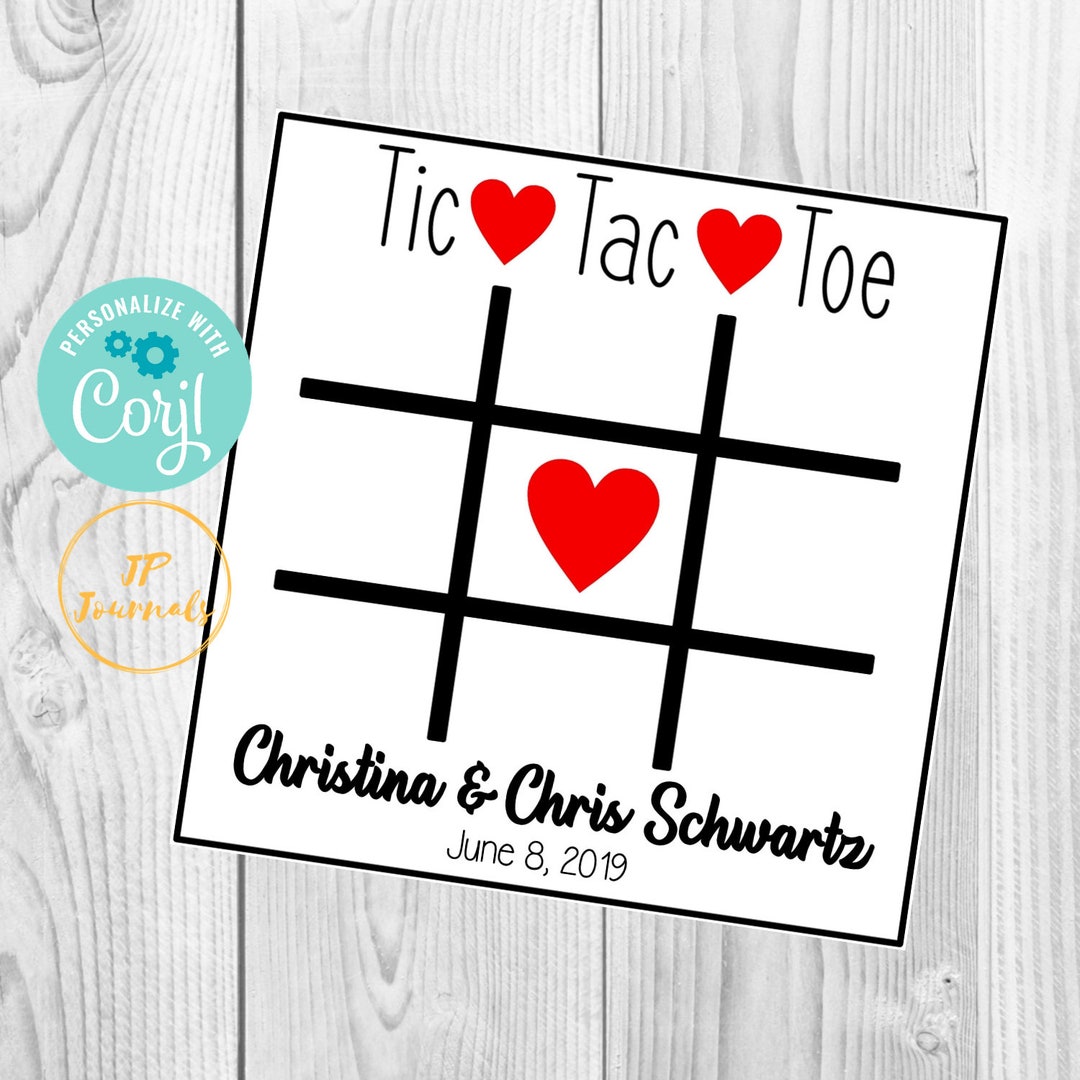 Printable Wedding Tic Tac Toe Activity Card DIY Edit and Customize Fun ...