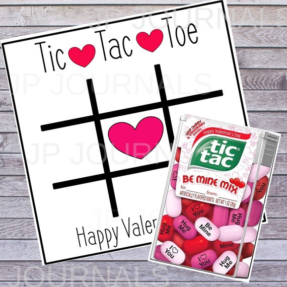 Valentine's Day Printable Tic Tac Toe Game Activity Card - DIY ...