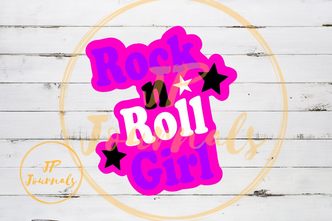 Rock N Roll Girl SVG - Etsy