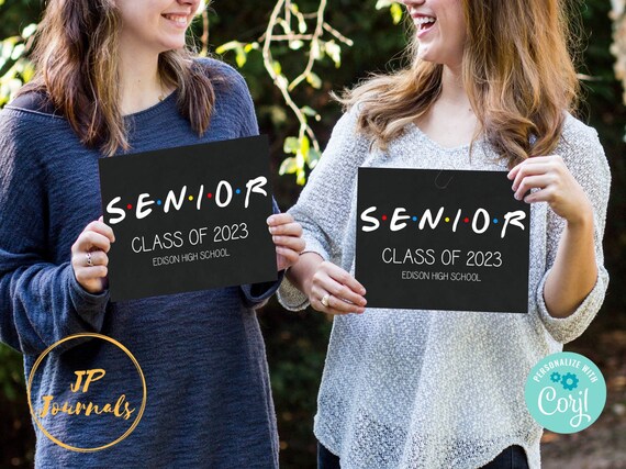 Printable Friends Senior Year Sign, Printable Chalkboard Look 12th ...