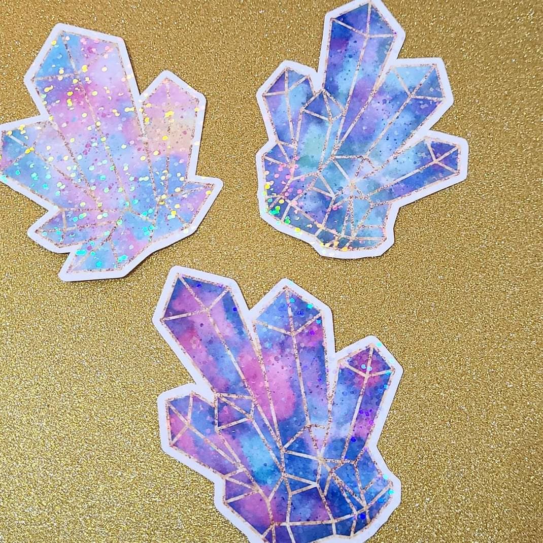Sparkling Crystals Sticker Set Crystal Stickers Gemstones - Etsy