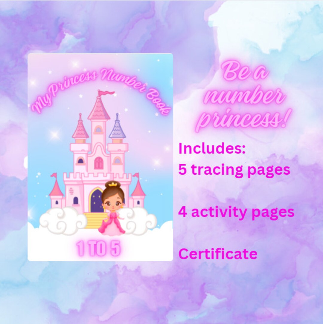 Princess Number Workbook or Worksheets, Number Recognition, Busy Book ...