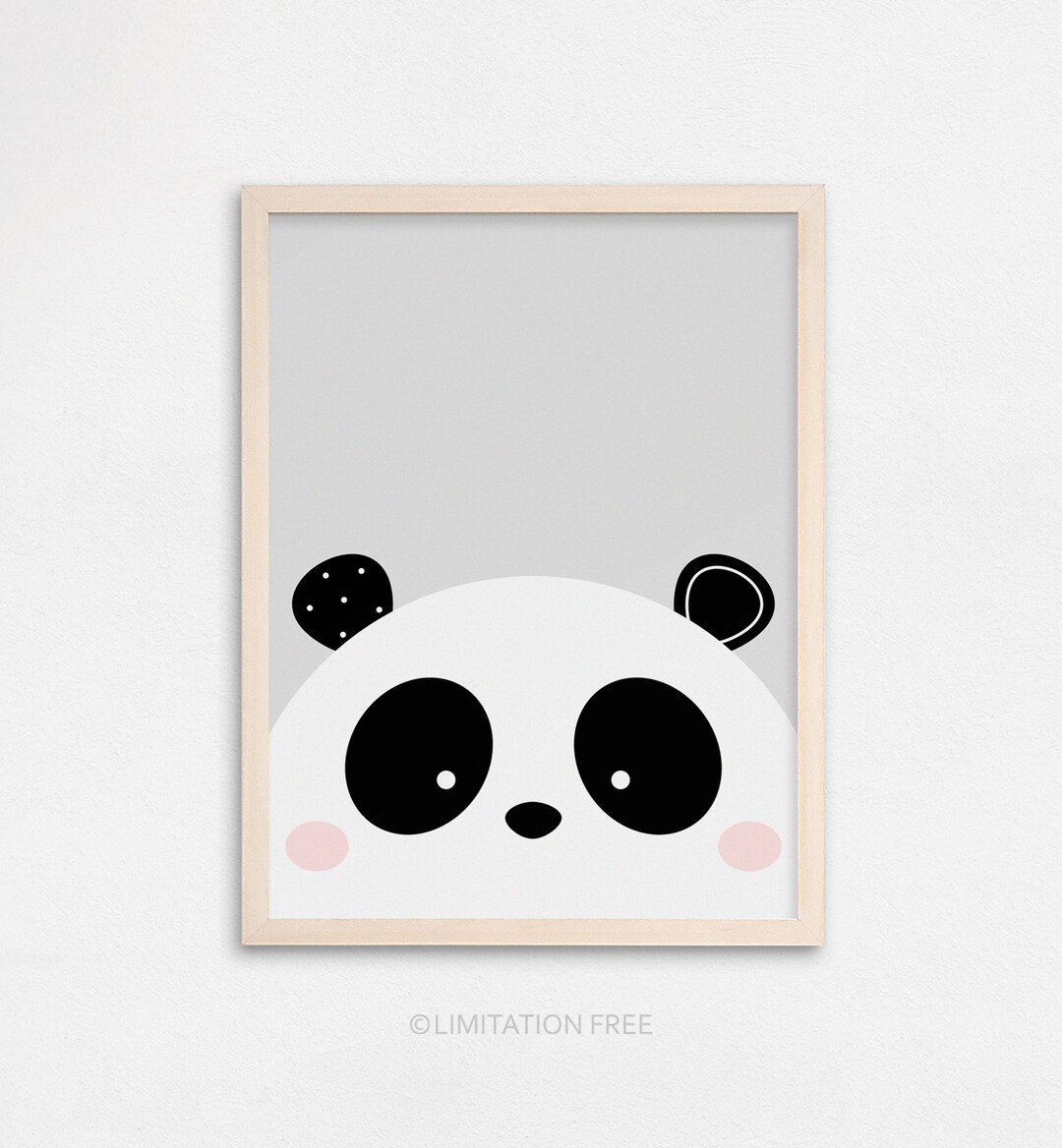 Panda Print, Nursery Wall Art, Baby Nursery Animal Print, Kids Wall Art ...