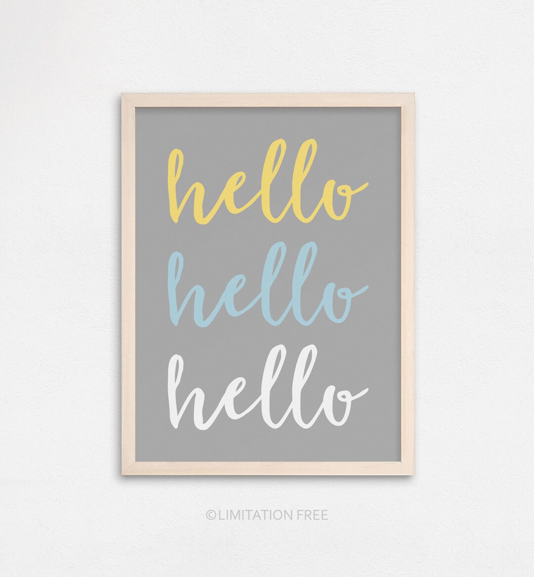 Hello Poster, Kids Wall Art, Boy Nursery Print, Kids Poster, Boys Room ...