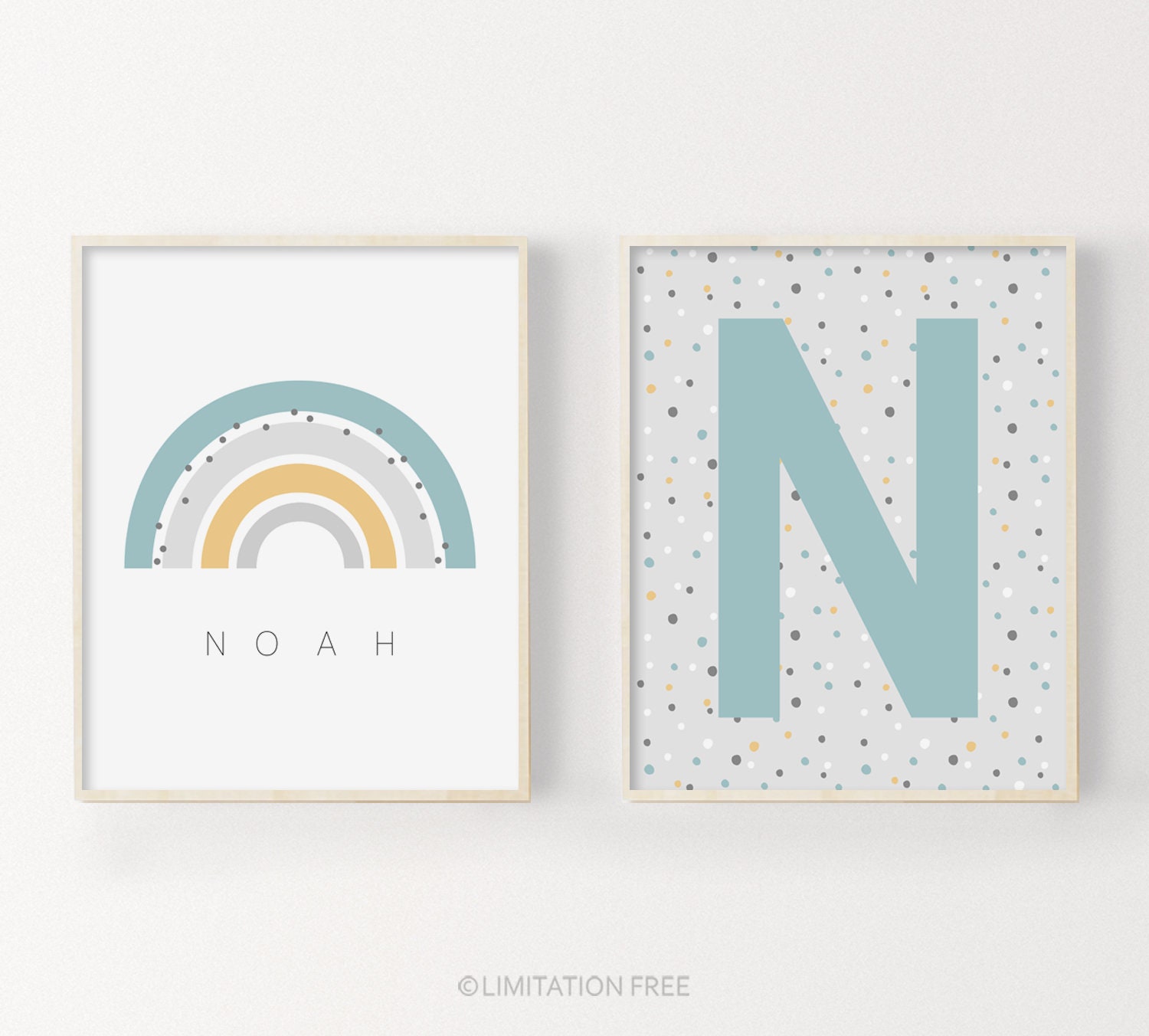 Boy Nursery Wall Art, Rainbow Print, Kids Wall Art, Nursery Letter ...