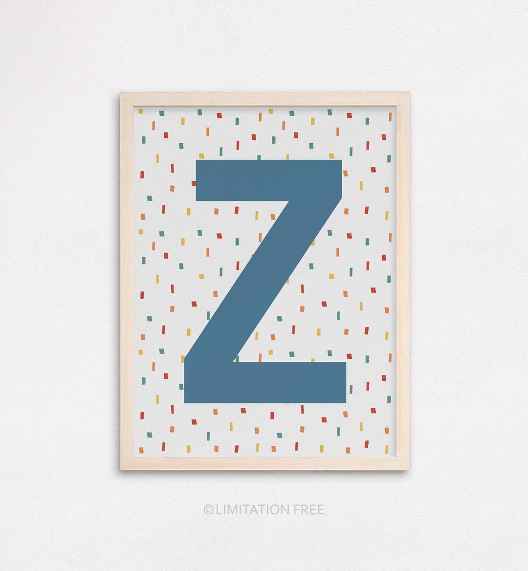 Initial Kids Print, Boys Room Art, Nursery Print, Children Wall Art ...
