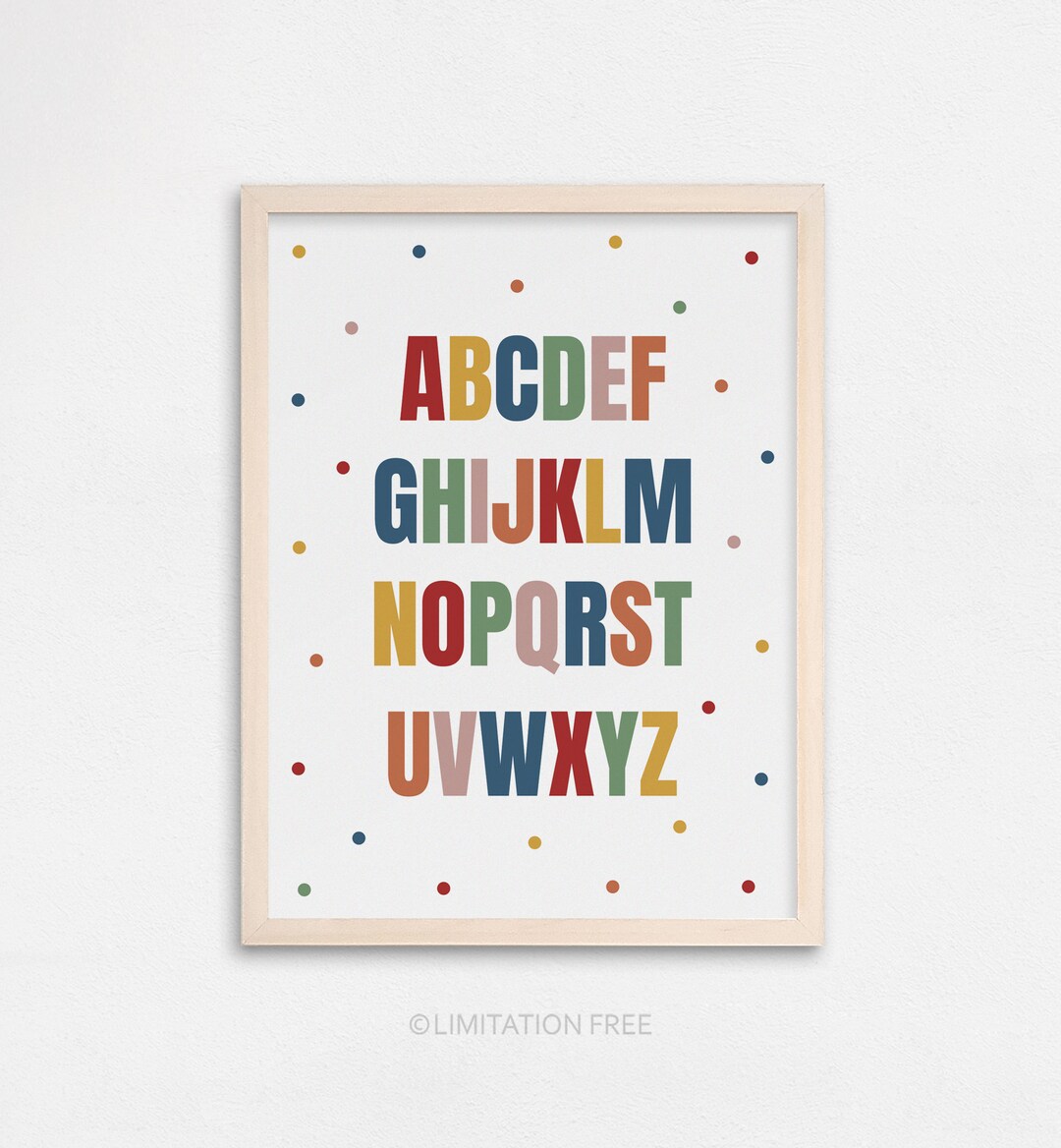 Kids Alphabet Poster, ABC Nursery Art, Colorful Kids Print, Alphabet ...