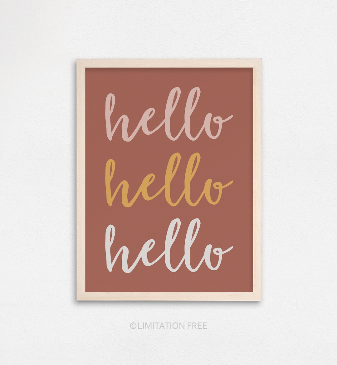 Hello Kids Poster, Children's Wall Art, Gender Neutral Nursery Art ...