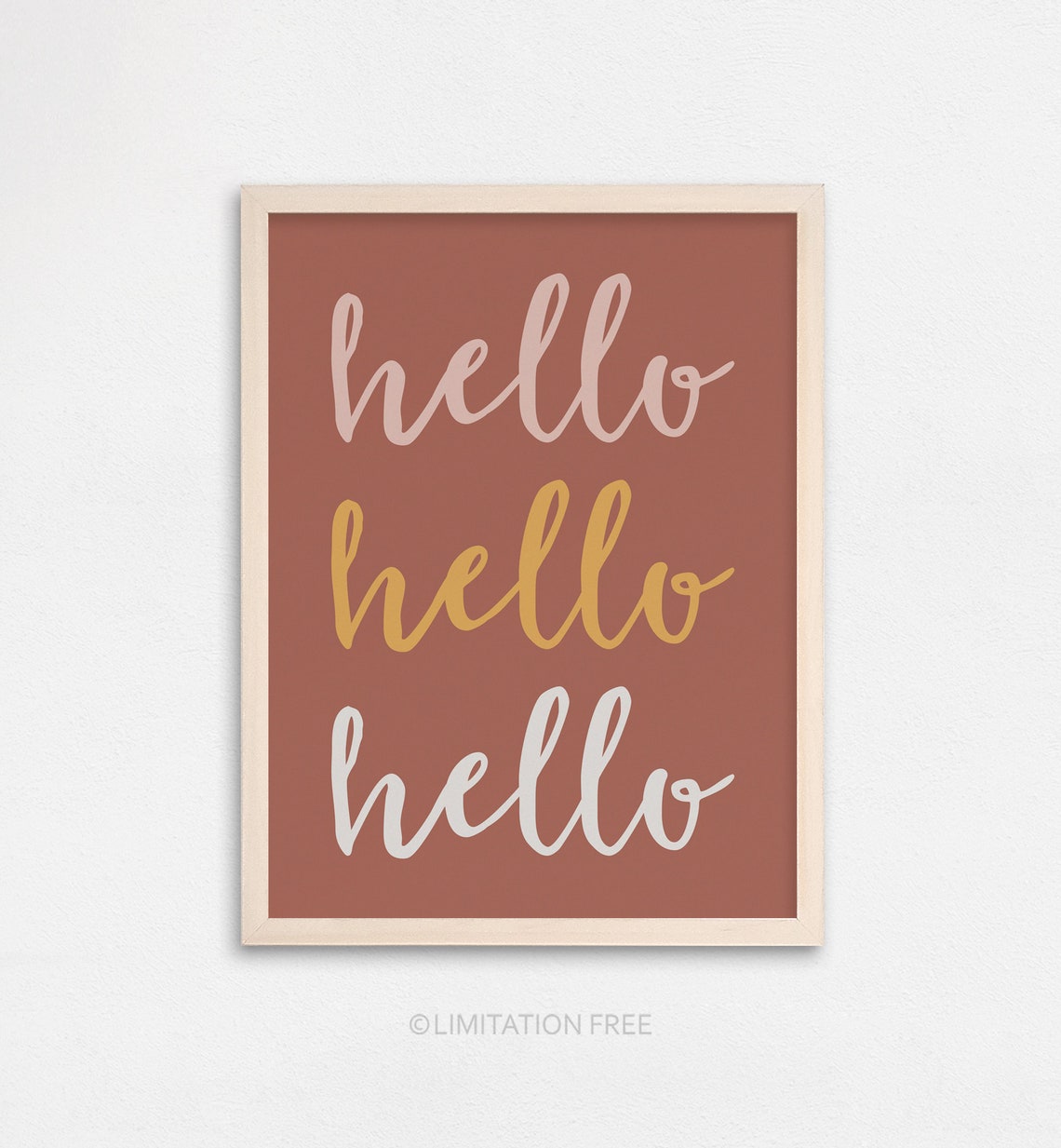 Hello Kids Poster, Children's Wall Art, Gender Neutral Nursery Art ...