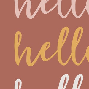 Hello Kids Poster, Children's Wall Art, Gender Neutral Nursery Art ...