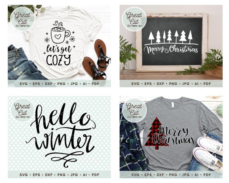 Christmas svg Bundle Christmas svg Files for Cricut | Etsy