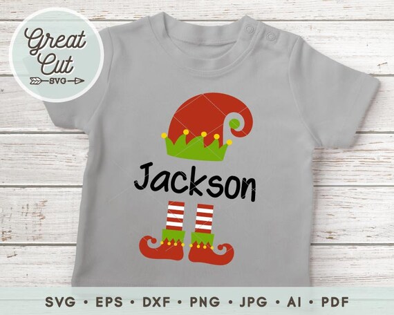 Elf Monogram Svg Christmas Monogram Elf Svg Kids Christmas | Etsy