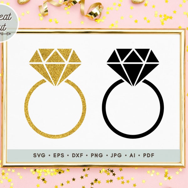 Diamond Ring Svg - Etsy