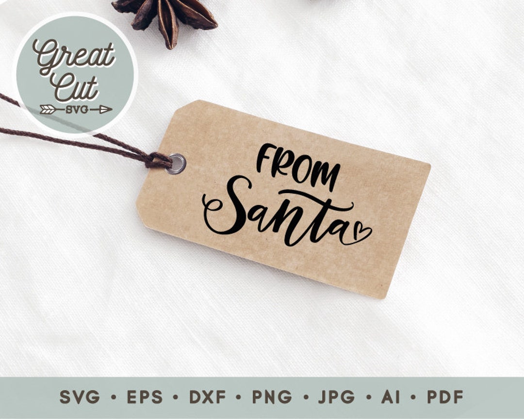From Santa Svg, Santa SVG, Christmas SVG, Digital Cut File, Winter Svg ...