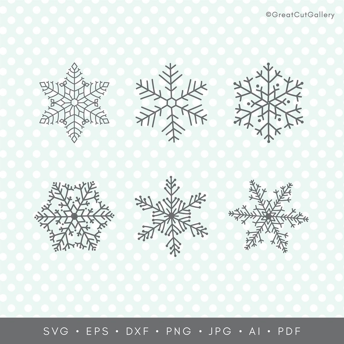 Snowflakes Svg Snowflake Cut File Snowflake Clipart | Etsy