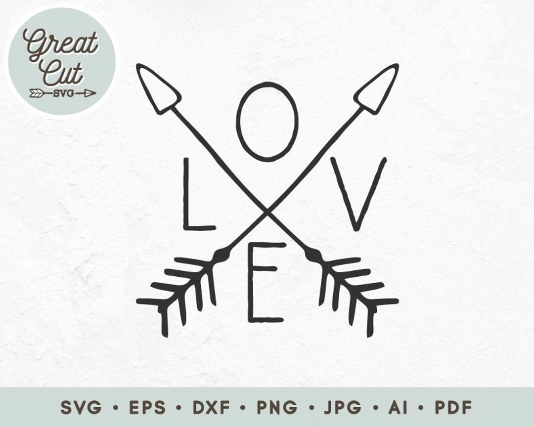Love Arrows Svg Valentines Day SVG Love SVG Love Heart Svg - Etsy