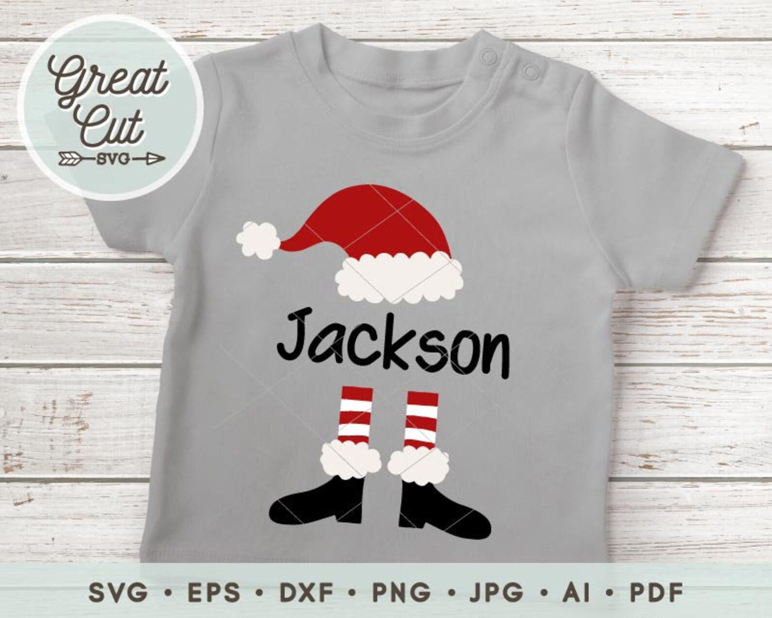 Santa Monogram Svg Christmas Svg Boy Christmas Svg Kids - Etsy