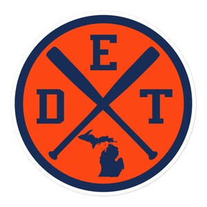 Detroit Baseball Emblem Round Retro DET Window Decal Bumper Sticker - Etsy
