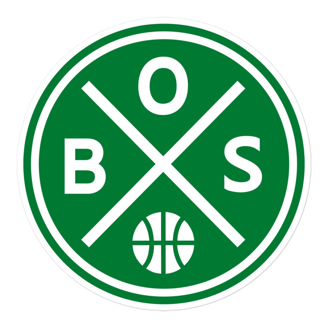 Boston Basketball Emblem Round Retro BOS Window Decal Bumper Sticker - Etsy