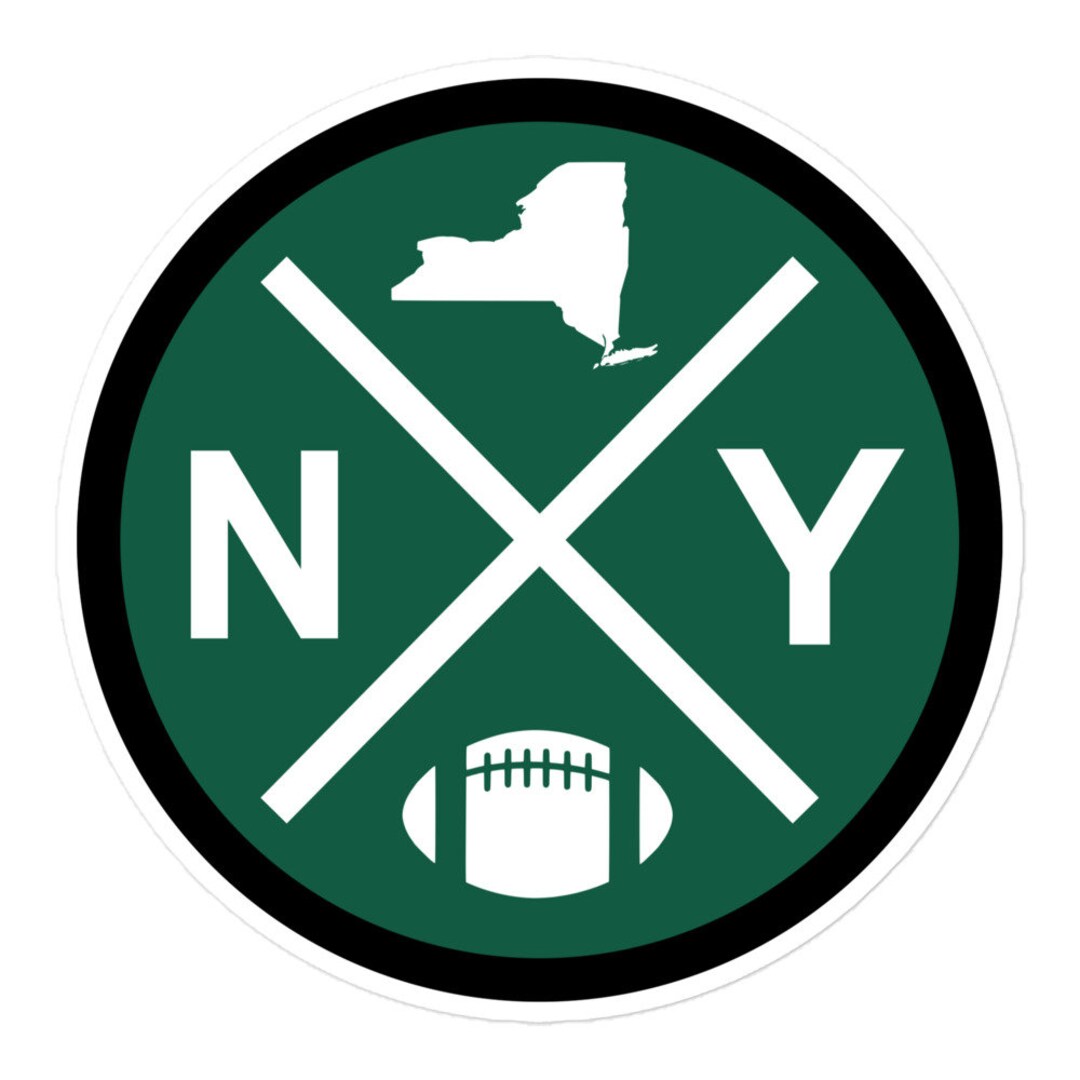 NY Football Emblem Round Retro New York Window Decal Bumper Sticker - Etsy