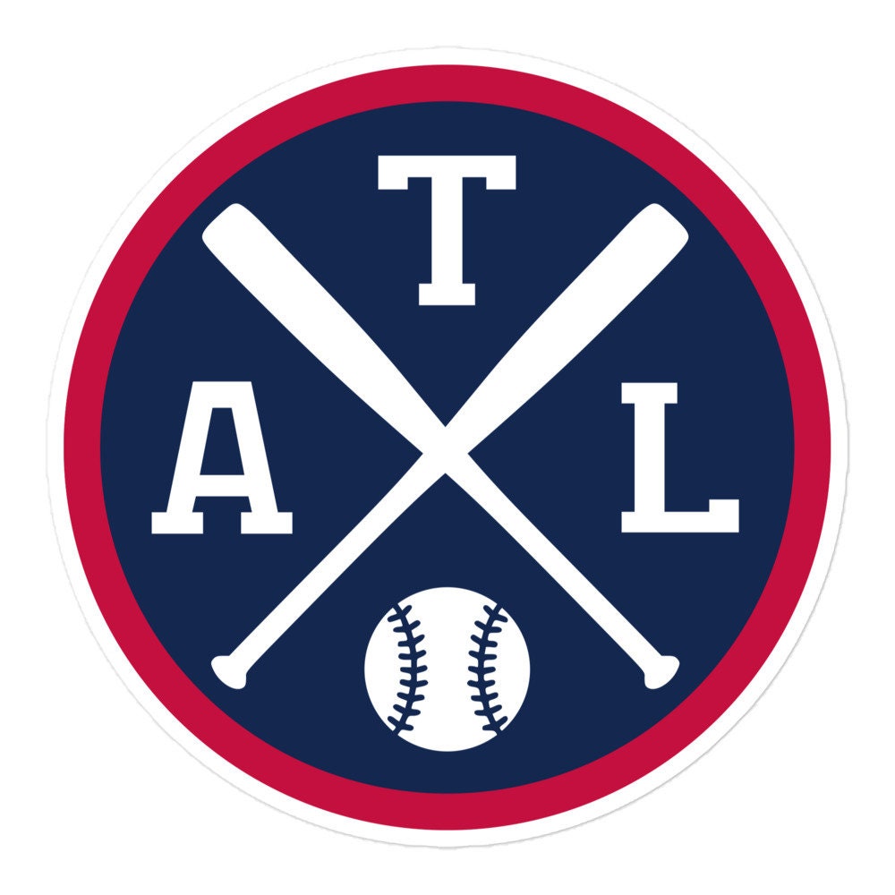 Atlanta Baseball Emblem Round Retro ATL Window Decal Bumper Sticker - Etsy