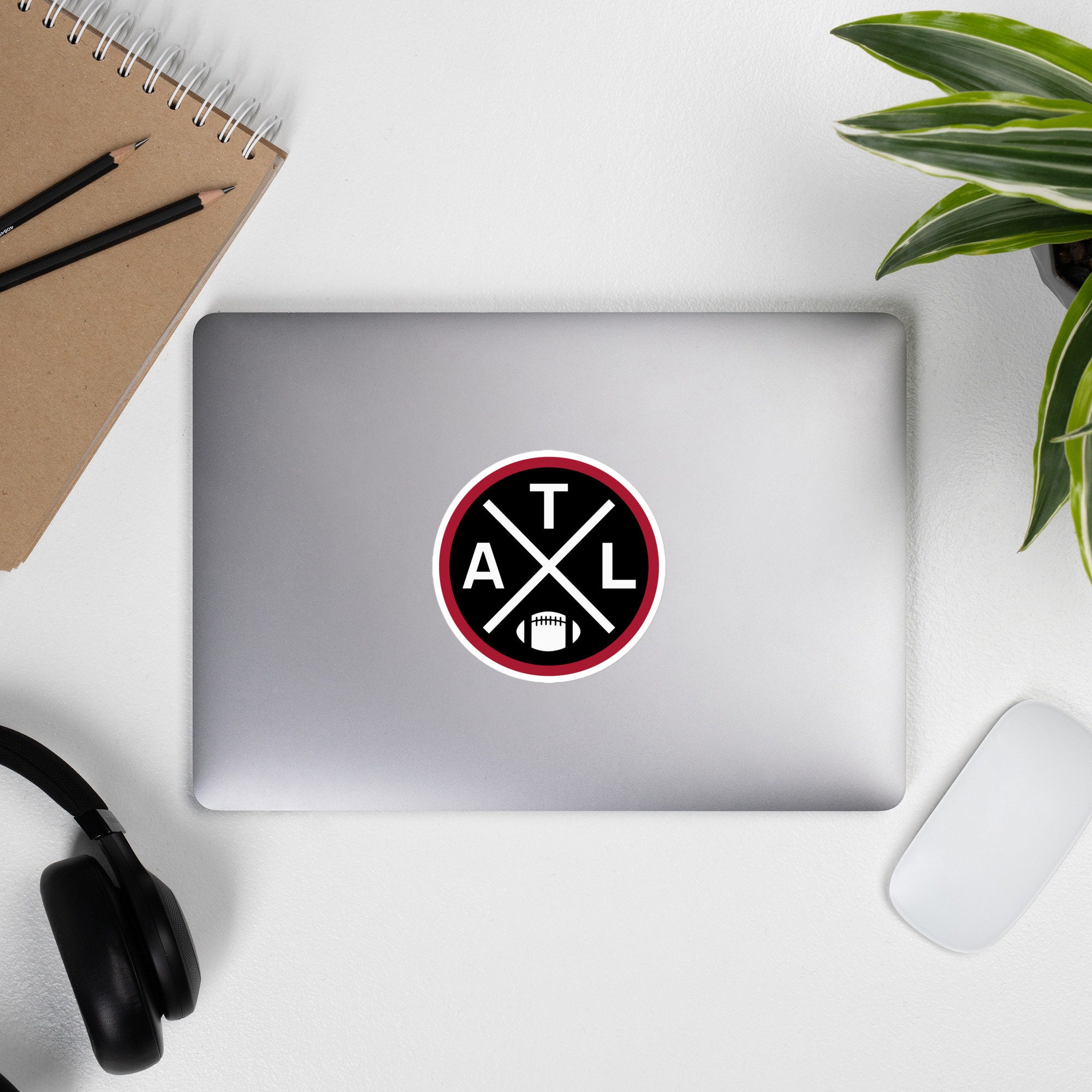 Atlanta Football Emblem Round Retro ATL Window Decal Bumper Sticker - Etsy