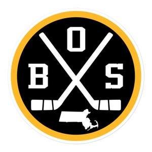 Boston Hockey Emblem Round Retro BOS Window Decal Bumper Sticker - Etsy