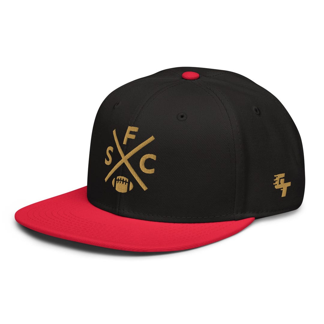 San Francisco Football Retro SFC Cross Snapback Hat Baseball Cap - Etsy