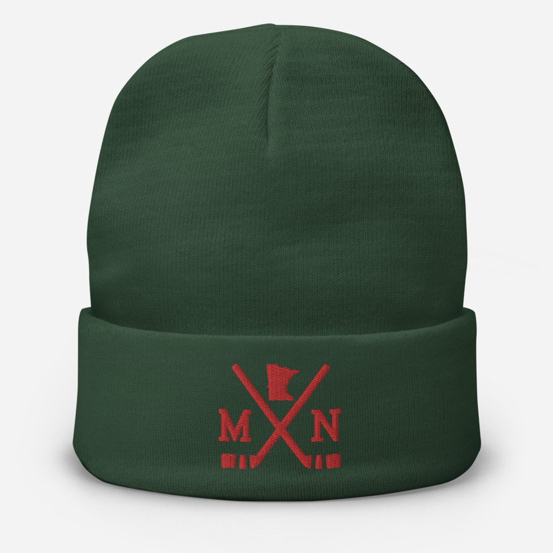 Minnesota Hockey Sticks Retro MN Winter Beanie Cap Hat - Etsy