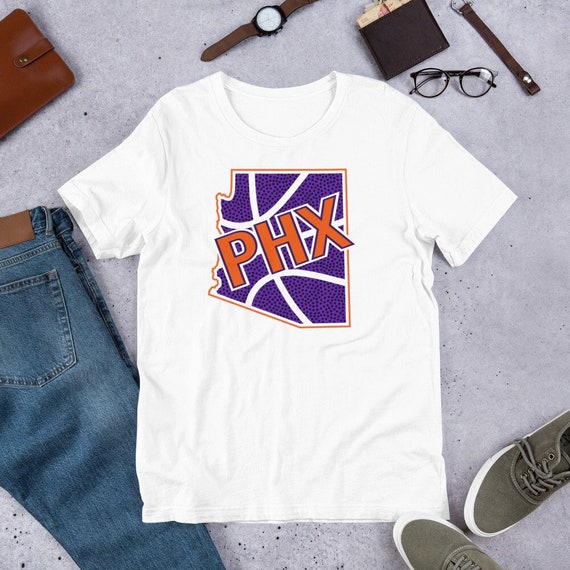 Retro Phoenix Basketball PHX Outline Unisex T-shirt | Etsy