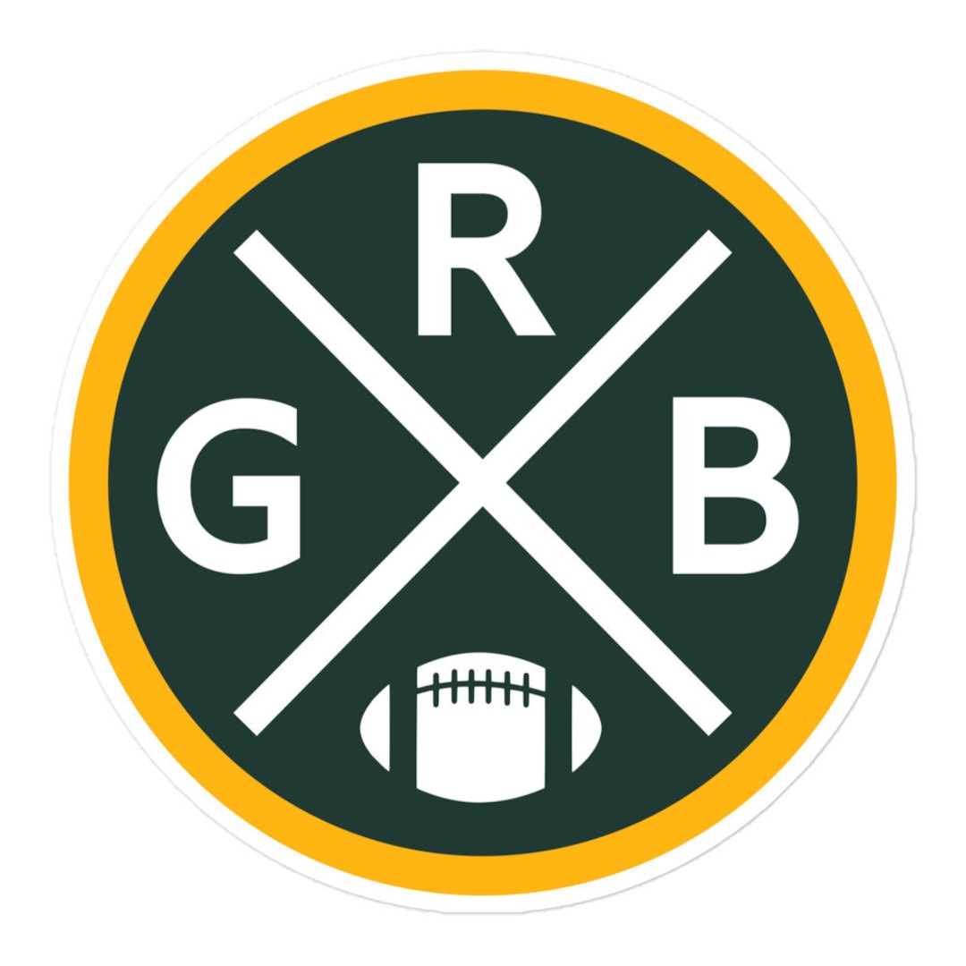 Green Bay Football Emblem Round Retro GRB Window Decal Bumper Sticker ...