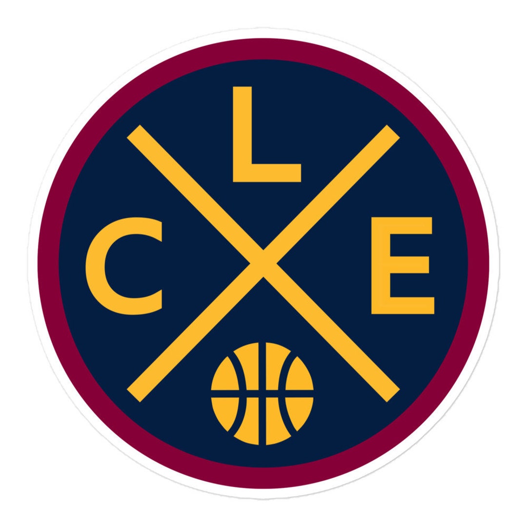 Cleveland Basketball Emblem Round Retro CLE Window Decal Bumper Sticker ...