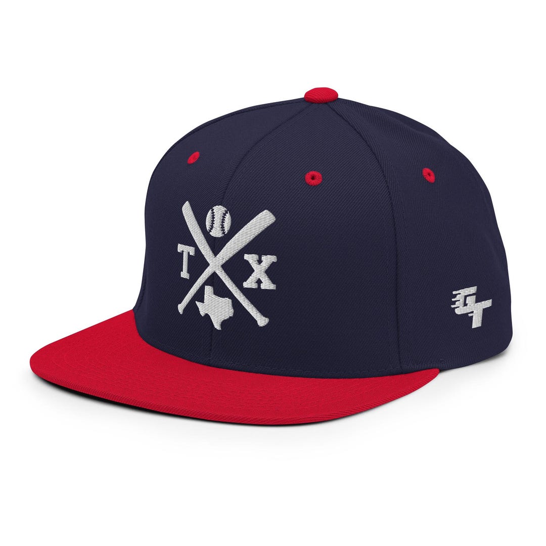 Texas Baseball Bats Retro TX Snapback Hat Baseball Cap - Etsy