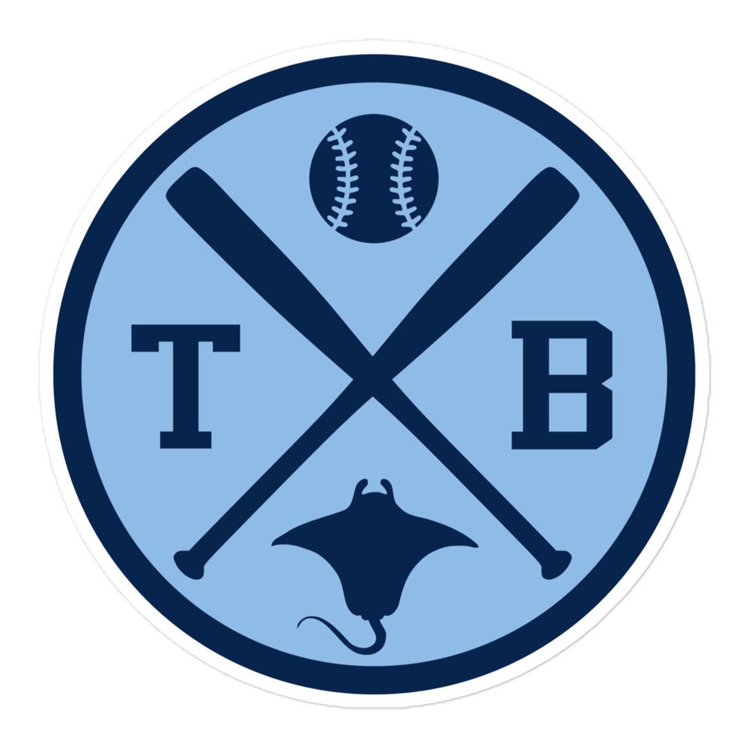 Tampa Bay Baseball Emblem Round Retro TB Decal Sticker - Etsy