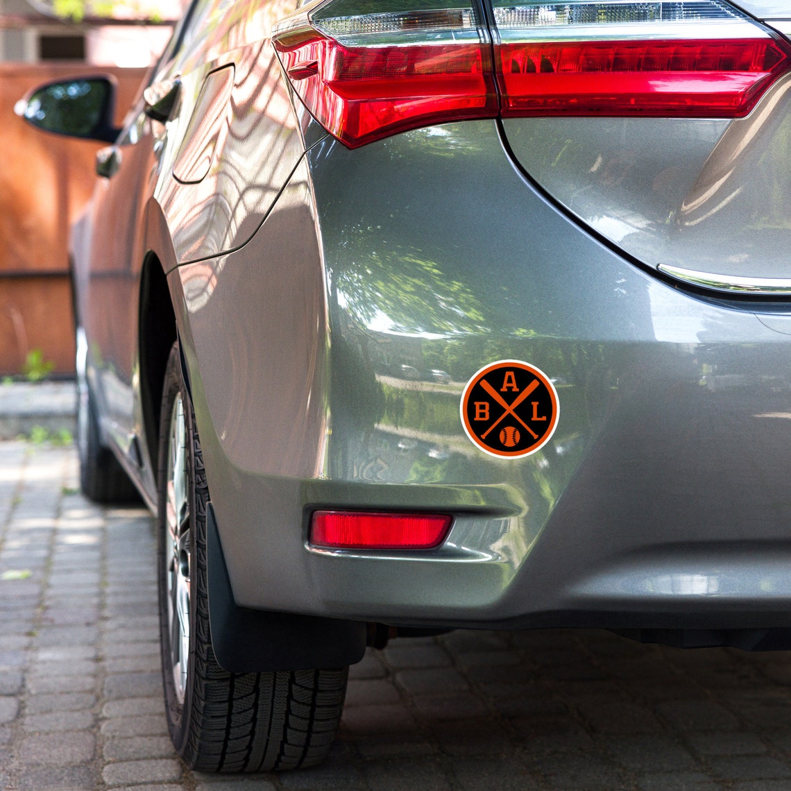 Baltimore Baseball Emblem Round Retro BAL Window Decal Bumper Sticker ...