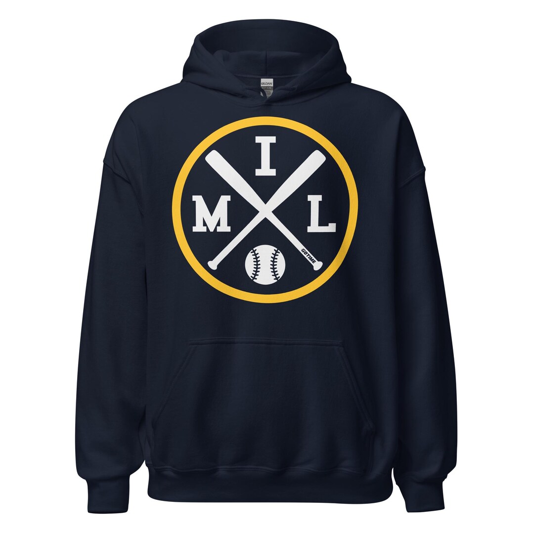 Retro Milwaukee Baseball Emblem Vintage MIL Sweatshirt Pullover Hoodie ...