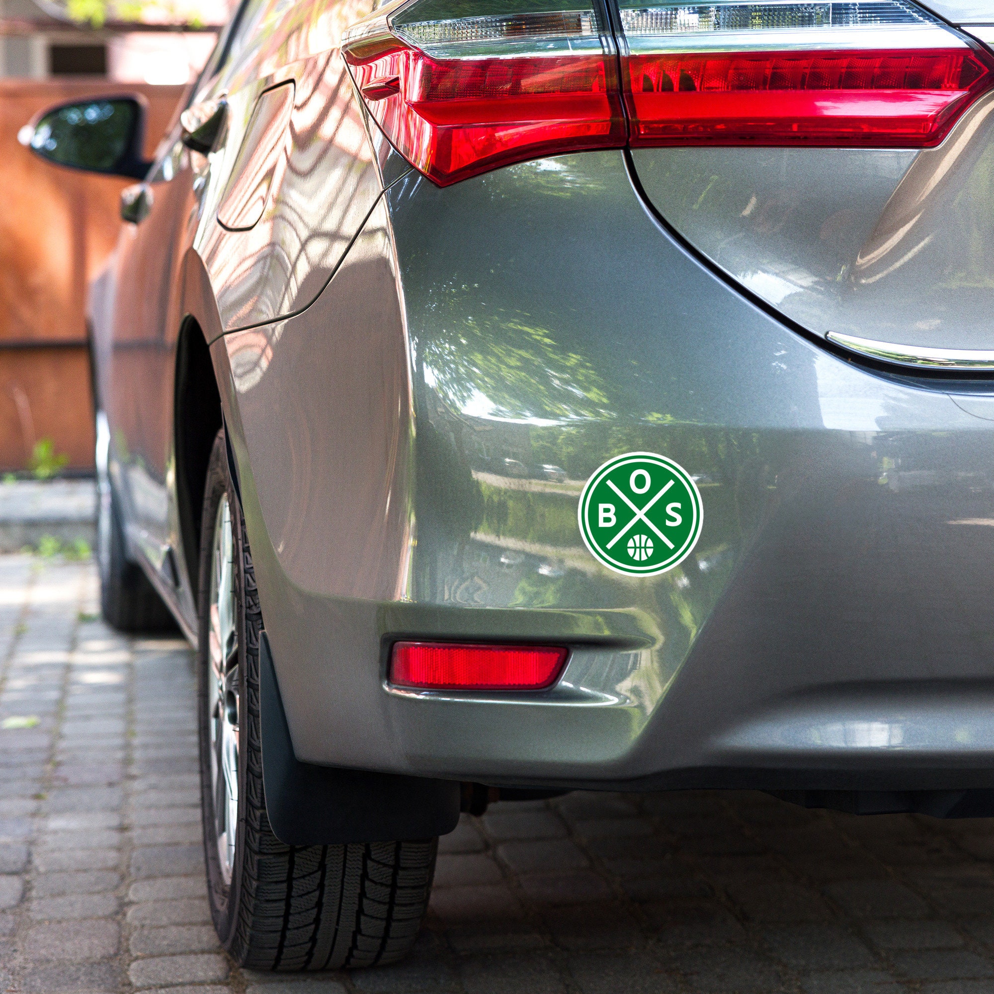 Boston Basketball Emblem Round Retro BOS Window Decal Bumper Sticker - Etsy