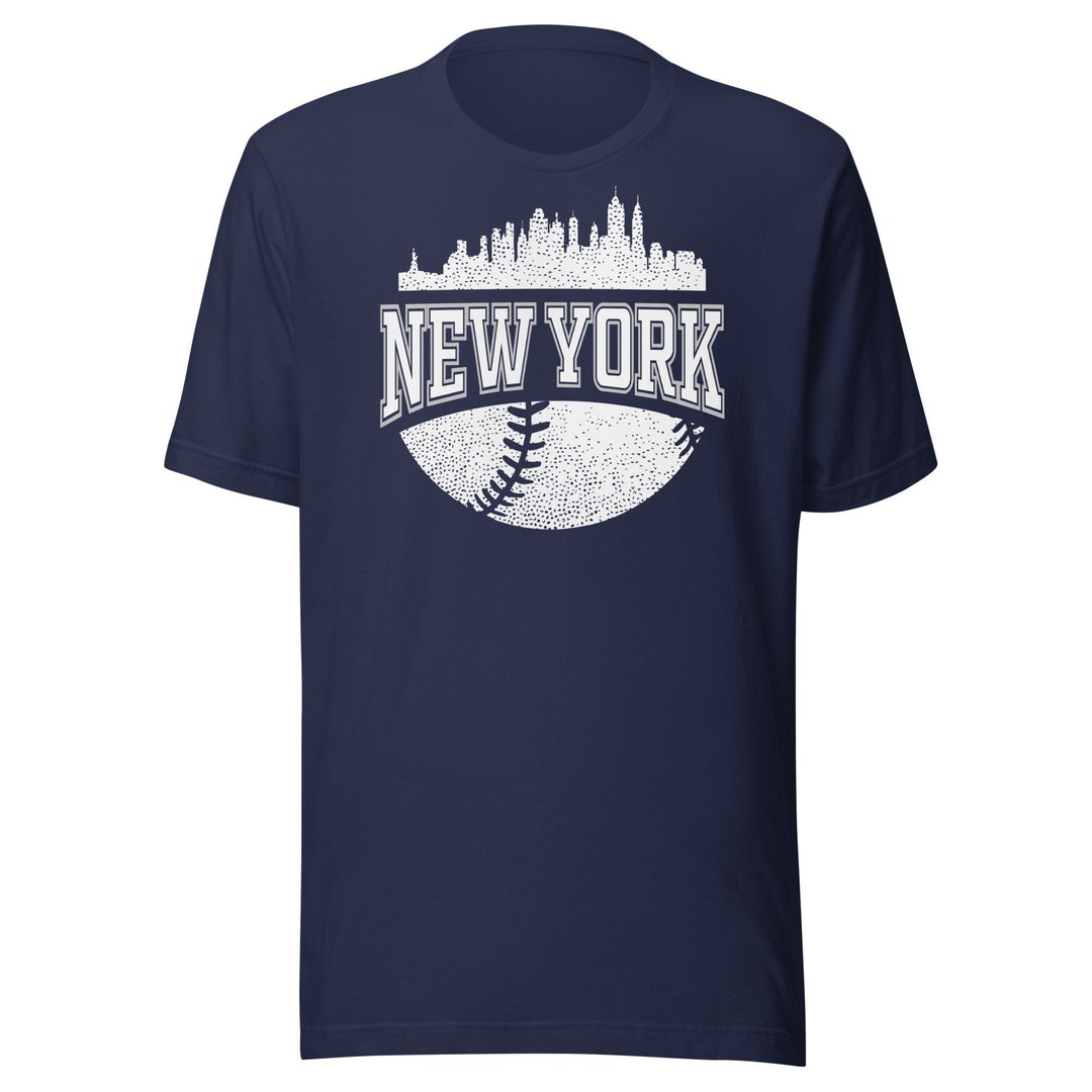 Vintage NY Baseball Retro New York City Skyline Premium Unisex T-shirt ...