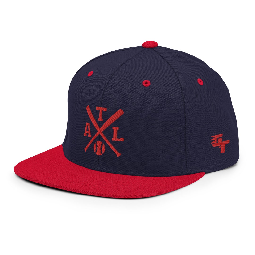 Atlanta Baseball Bats Retro ATL Snapback Hat Baseball Cap - Etsy