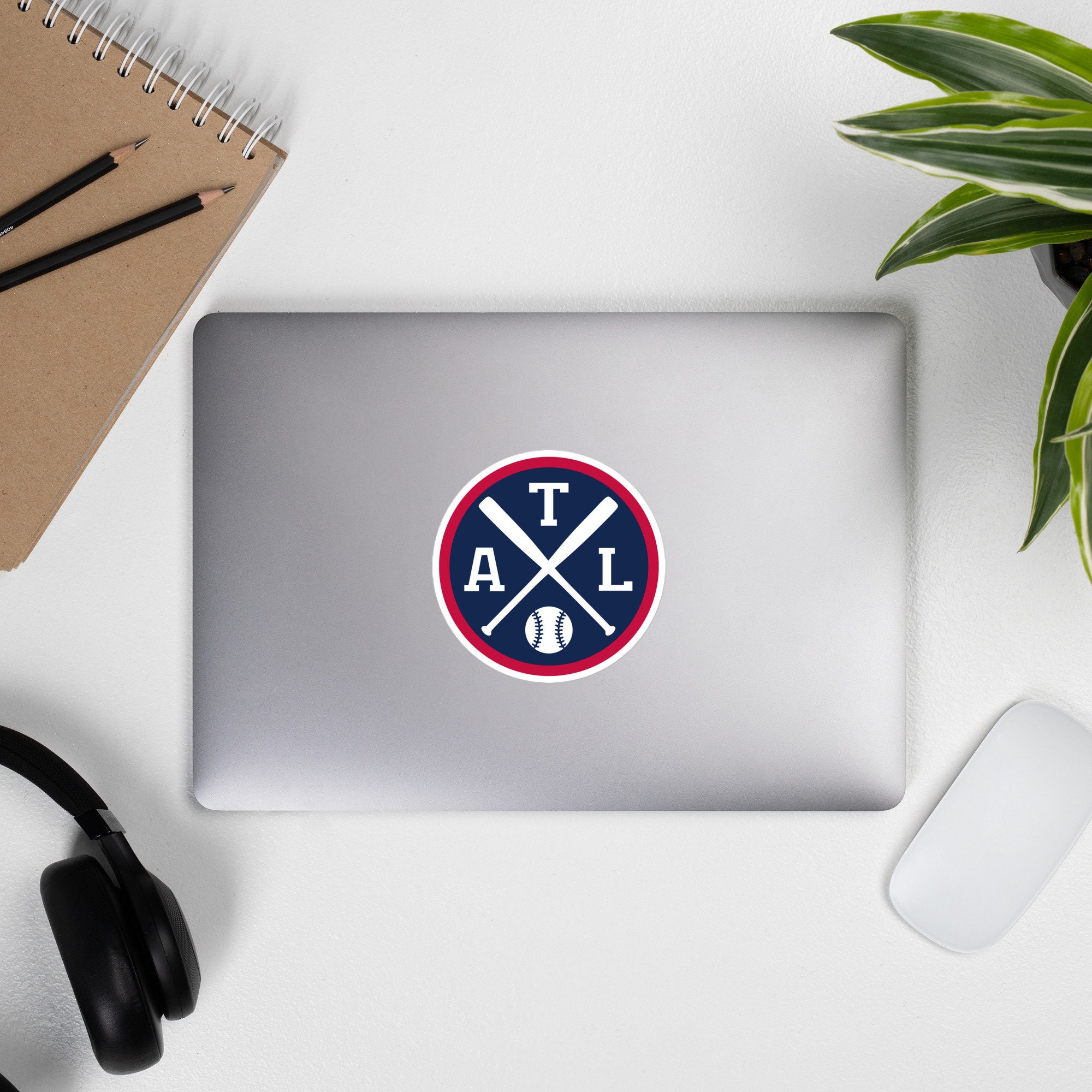 Atlanta Baseball Emblem Round Retro ATL Window Decal Bumper Sticker - Etsy