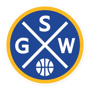 Golden State Basketball Emblem Round Retro GSW Window Decal Bumper ...