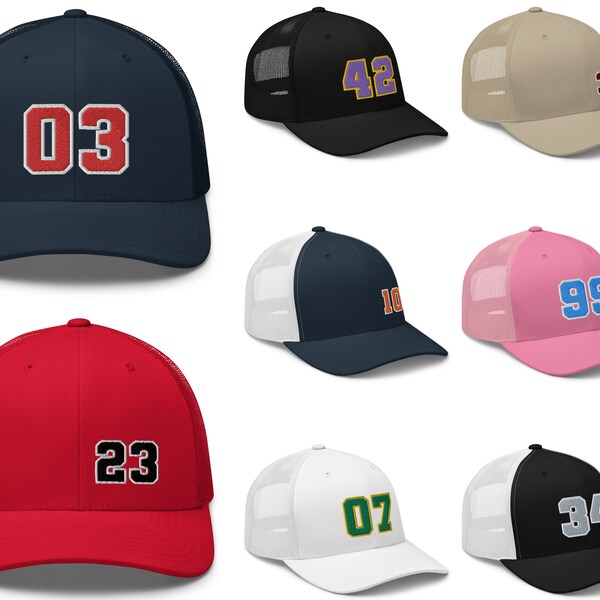 Custom Number Hat Trucker - Etsy